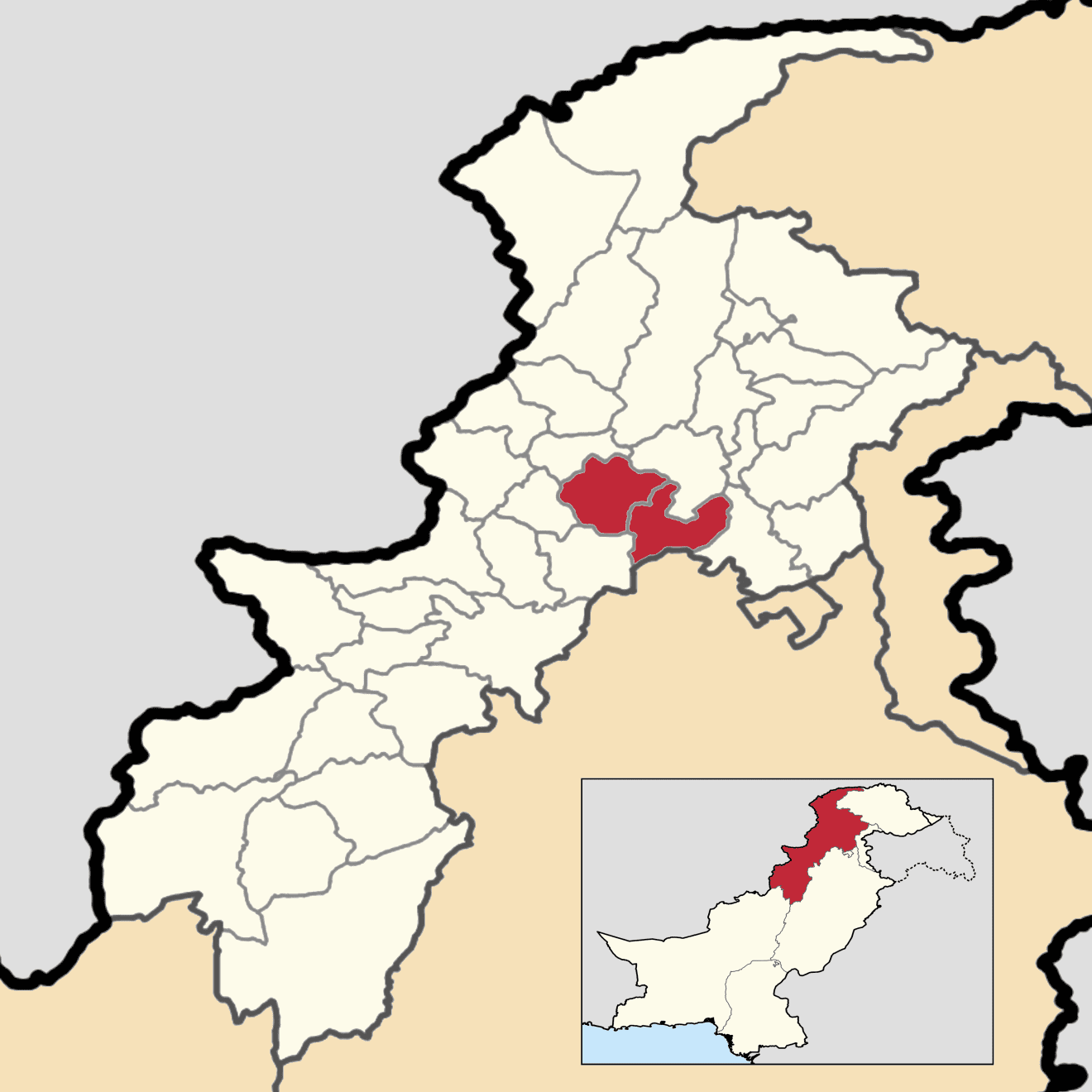 Which is the smallest division of Khyber Pakhtunkhwa (KPK) by Area ...